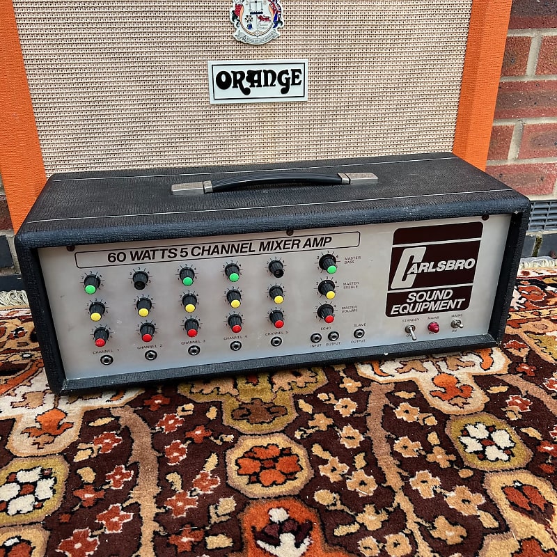 Vintage 1970s Carlsbro 60w 5 Channel Mixer PA Reverb Valve | Reverb UK