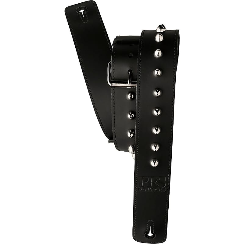 PRS Leather Studded Guitar Strap Black 2 in. | Reverb