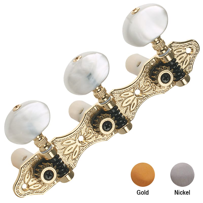 Grover Deluxe Classic Machineheads ~ 3+3 ~ Nickel | Reverb