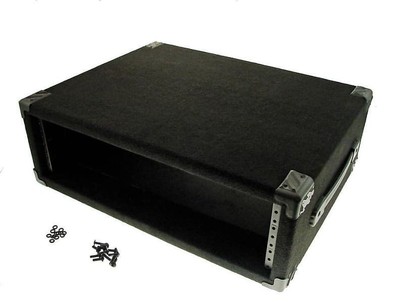 PROCRAFT 3U 16" Deep Rack Case in Black Carpet Wrap - Side | Reverb