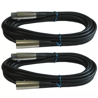 2 Pack Xlr Shielded Microphone Mic Extension Cable Male To | Reverb