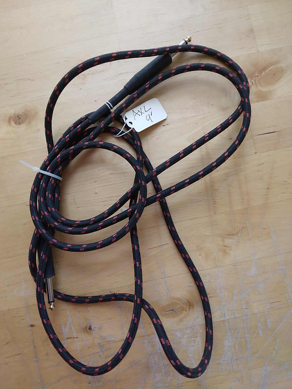 AXL 9 Foot Long Instrument Cable, Black/Red Tweed | Reverb