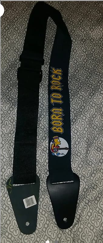 Bart simpson Born to rock guitar strap nos the simpsons | Reverb