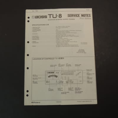 Boss TU-8 Service Notes [Three Wave Music] | Reverb