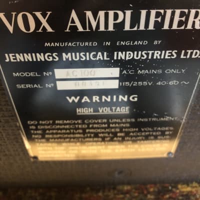 Vintage Vox 1965 AC100 Super Beatle super sweet! | Reverb