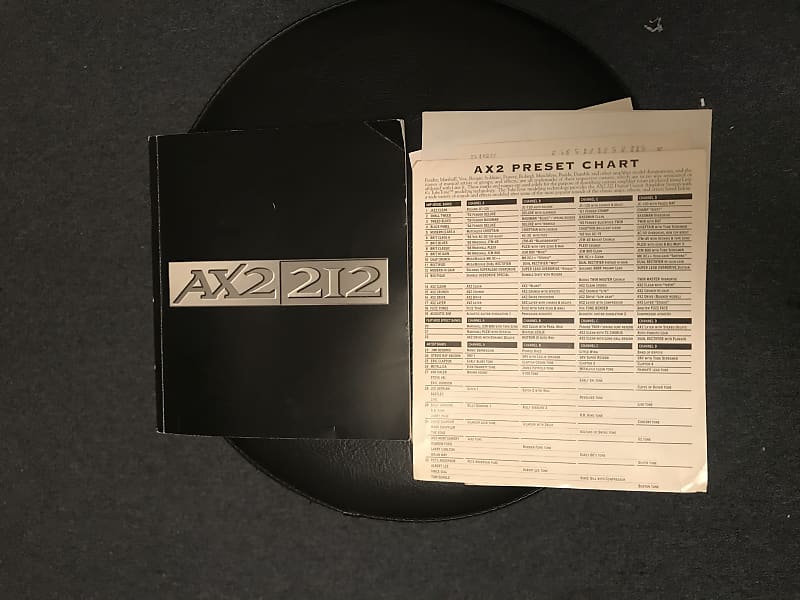 Line 6 AX2 212 Original Service Manual User Guide 2000s Black | Reverb