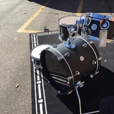 DW Design Series Satin Black Maple Shell Mini Pro 4-Pc Shell | Reverb