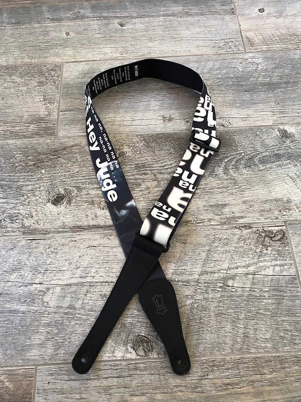 Levy's Polyester Guitar Strap 2" Beatles "Hey Jude" Lyrics | Reverb