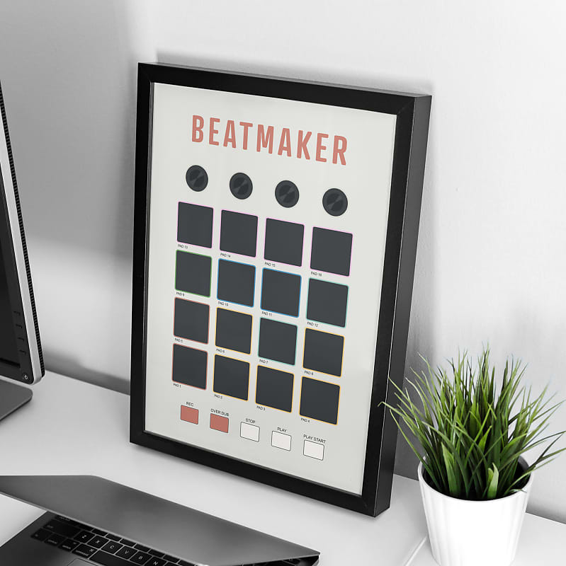 Beatmaker MPC Print - Music Producer Poster, MPC Poster, A4 | Reverb