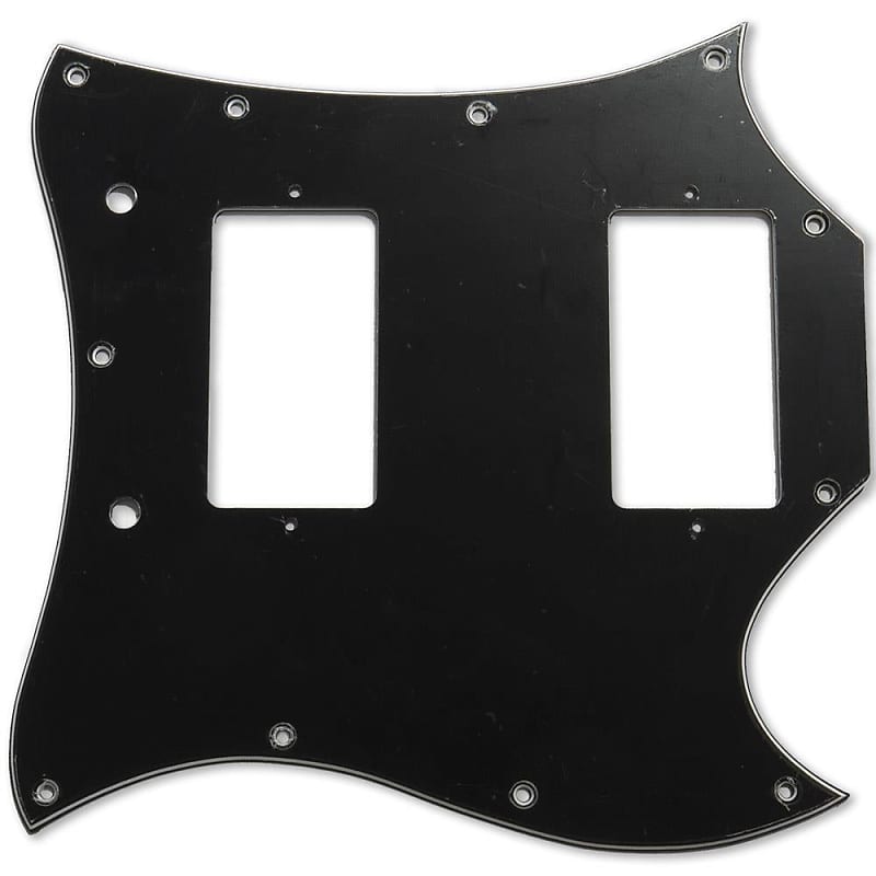 SG Custom Pickguard -Scratchplate Black 3 Ply | Reverb