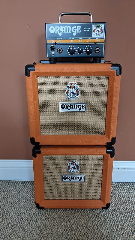 Orange Micro Dark 20-Watt Mini Stack- Hybrid Guitar Amp Head | Reverb