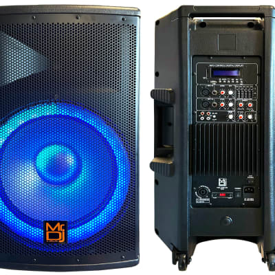 MR DJ 4500W Peak Bi-Amped Bluetooth DJ Speaker with 15" | Reverb