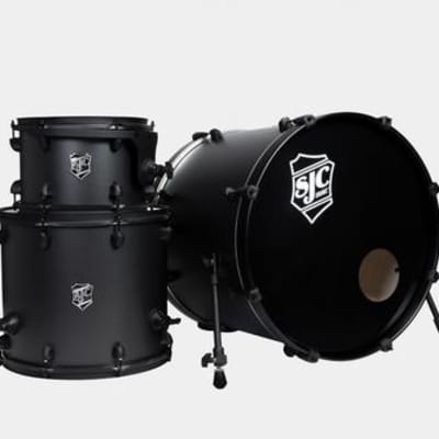 SJC Custom Drums Pathfinder Series 3-Piece Shell Pack - Black | Reverb