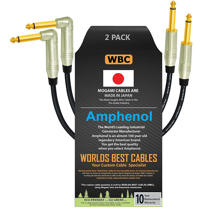 2 Units - 6 Inch - Pedal, Effects, Patch, Instrument Cable | Reverb