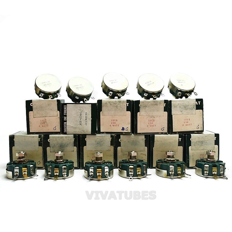 Lot of 11X. NOS NIB Clarostat 58C2 Short Shaft Potentiometer | Reverb