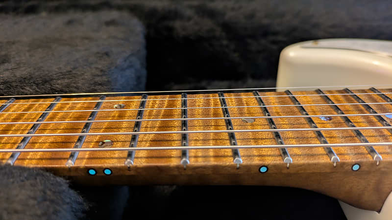 Kiesel Delos 2021 Diamond Pearl White - Roasted Flame Maple | Reverb