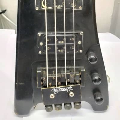 Shadow Headless Bass 4 String 80's - Black | Reverb