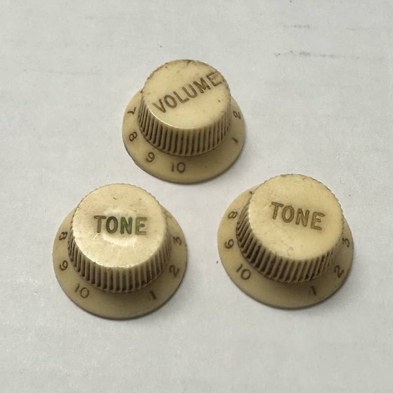 Fender Stratocaster Knobs Set Vintage USA 1960s *FREE | Reverb