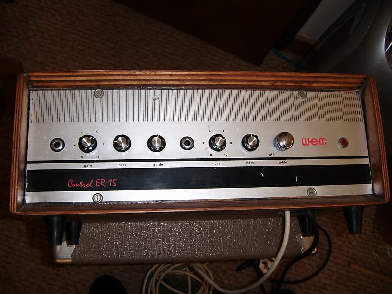 WEM control power er 15 head 1964-67 - wood | Reverb