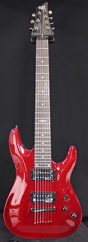 Schecter C-7 SGR 7 String Metallic Red | Reverb