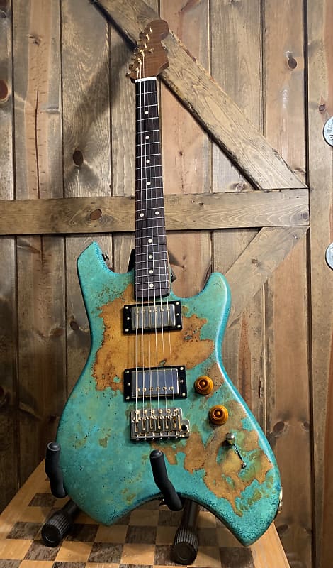 Warmoth Musiclander Oxidized Snowflake Finish Antiquity | Reverb