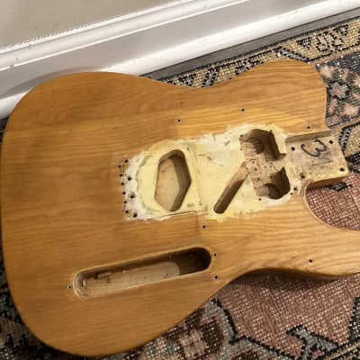 Vintage Fender Telecaster Body & Pickguard 1967 1968 Natural | Reverb