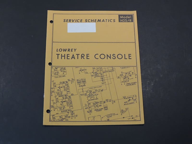 Lowrey Model H25/R Service Manual [Three Wave Music] | Reverb UK