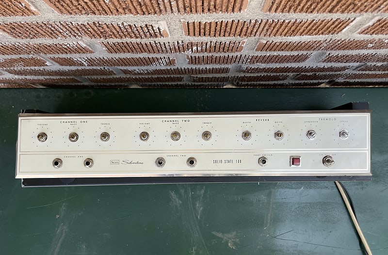 1967 Silvertone 100 Solid State Guitar Amp Head White Face | Reverb