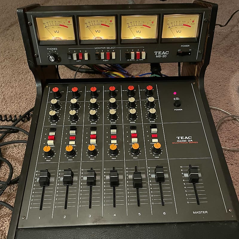TEAC 2A Mixer with MB-20 Meter Bridge 1970s | Reverb
