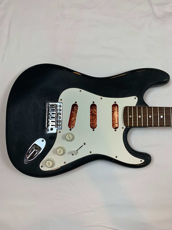 Late 1990's Epiphone Batwing Stratocaster Black/Grey | Reverb