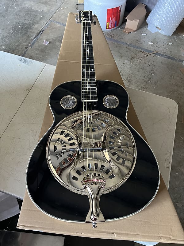 Rogue Spider resonator acoustic guitar, u fix it Black | Reverb