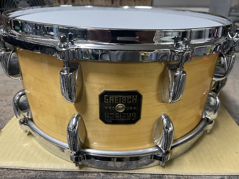 Gretsch 80s natural 14x6.5 snare drum 1980s - Natural gloss | Reverb