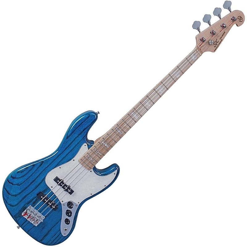 SX 8696 JB Bass Guitar, Swamp Ash, Transparent Blue | Reverb Australia