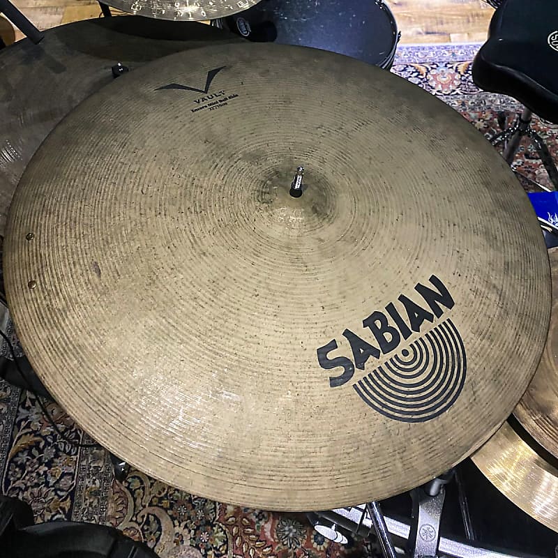 RARE Sabian 22" Vault Encore Mini Bell Ride Cymbal w/ Rivets | Reverb