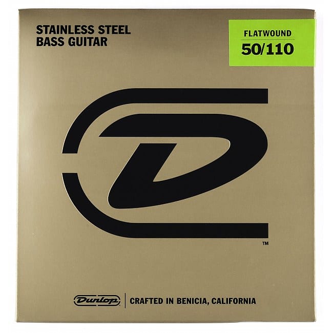 JIM DUNLOP DBFS50110 Flatwound Longscale 050-110 Bass-Saiten, | Reverb