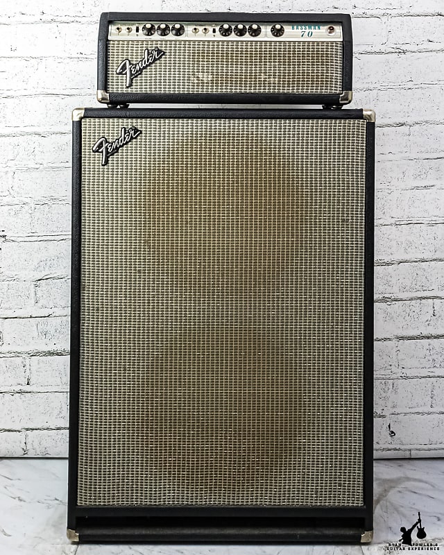 Vintage 1970s Fender Bassman 70 Head and 2x15 Cab | Reverb