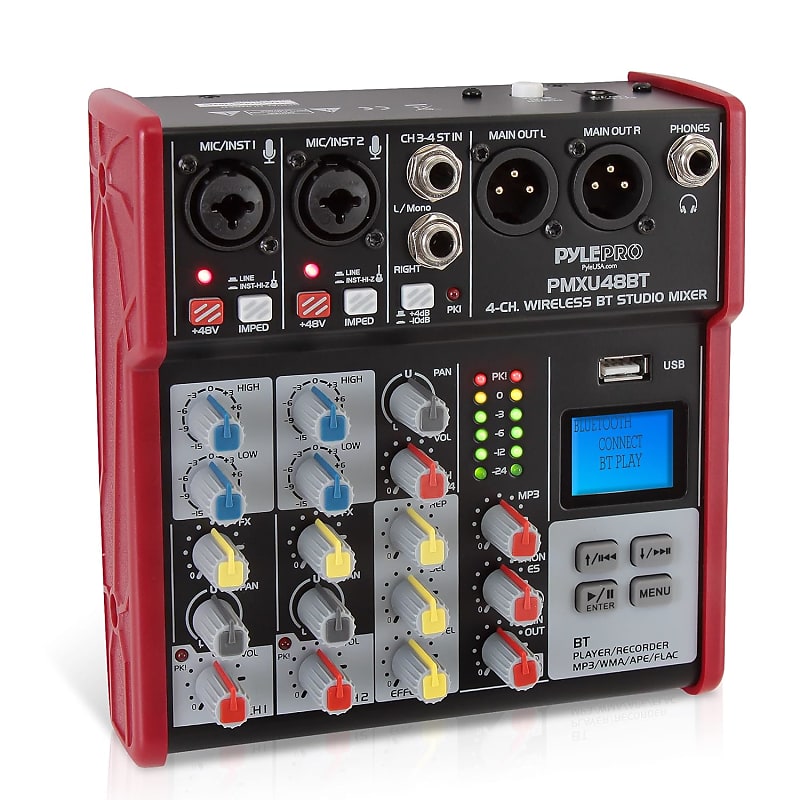 Pro Studio Audio Sound Mixer Board - 4 Channel Bluetooth | Reverb