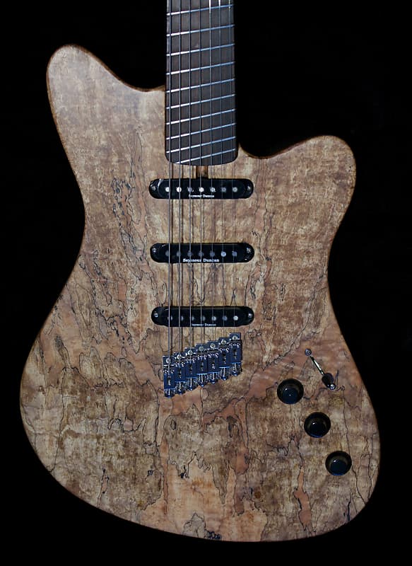 Soderlund Baritone 7-string jazzcaster in spalted and | Reverb