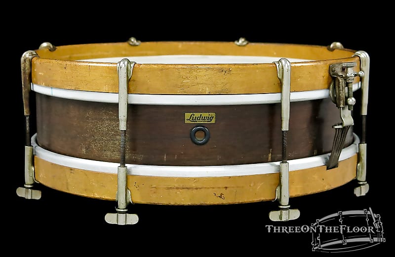 1920s Ludwig Thumb Rod Snare Drum Vintage : 4 x 13 | Reverb