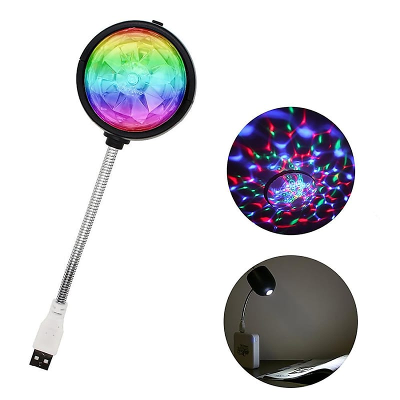 Usb Mini Led Stage Light, 2 In1 Colorful Rotating Stage Light | Reverb
