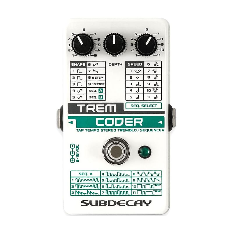 Subdecay TremCoder Tremolo Sequencer | Reverb