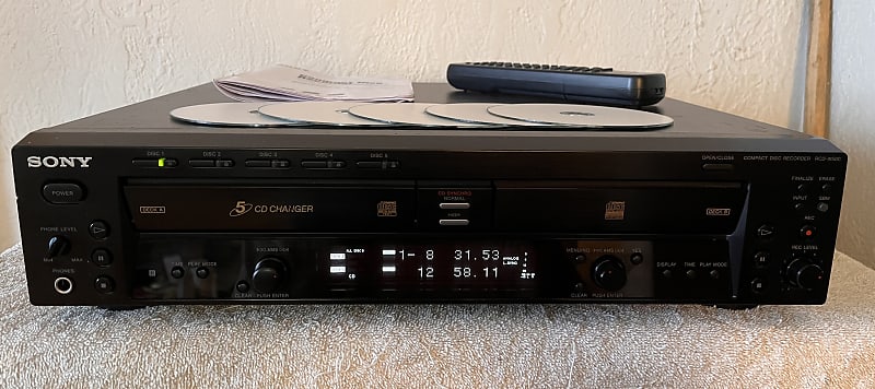 Sony RCD-W50C CD Player Recorder-Remote-5 Blanks- Serviced | Reverb