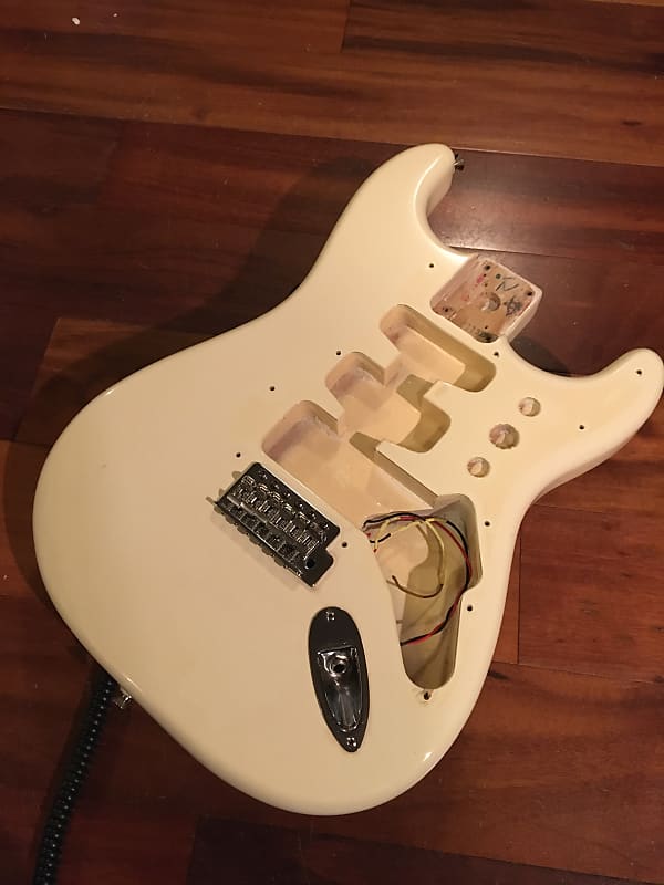 Genuine Fender Aged Cream White Standard Strat Stratocaster | Reverb