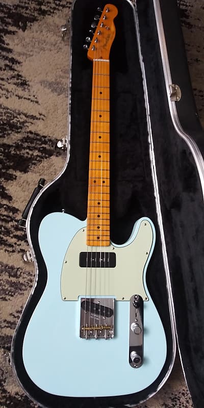 Fender Double Bound Telecaster 2021 Sonic Blue | Reverb