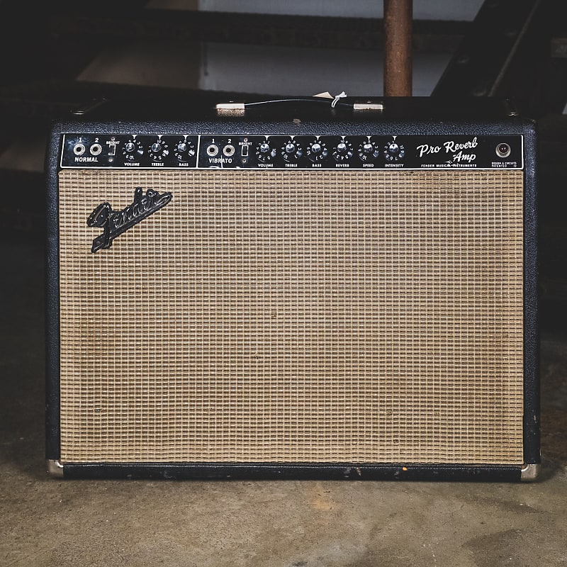 Fender 1966 Pro Reverb Black Panel 2x12" Combo Amplifier - | Reverb