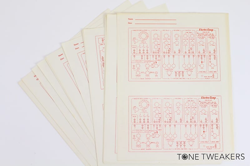 26 Electrocomp EML-200 Facsimile Pad Blank Patch Sheets | Reverb