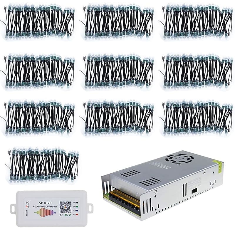 500Pcs Ws2811 Addressable Rgb Led Pixels Light 5V Black Wire | Reverb