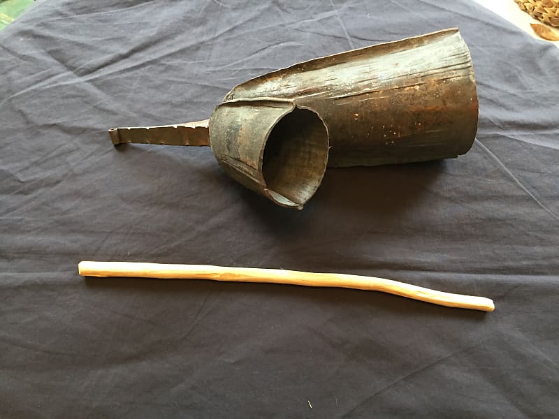African Large Double Bell (Gankogui) from Ghana West Africa | Reverb