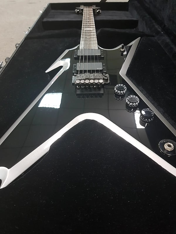 Dean Razorback 255 Black & Silver | Reverb