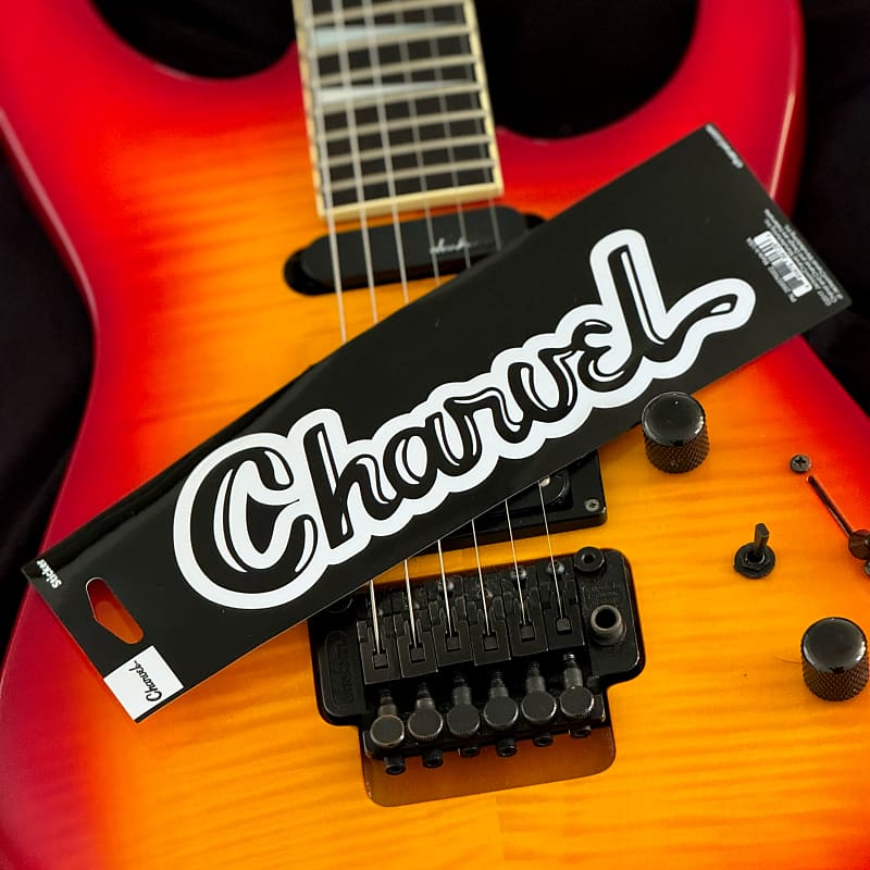 Charvel Vinyl Sticker (Toothpaste) - Black | Reverb